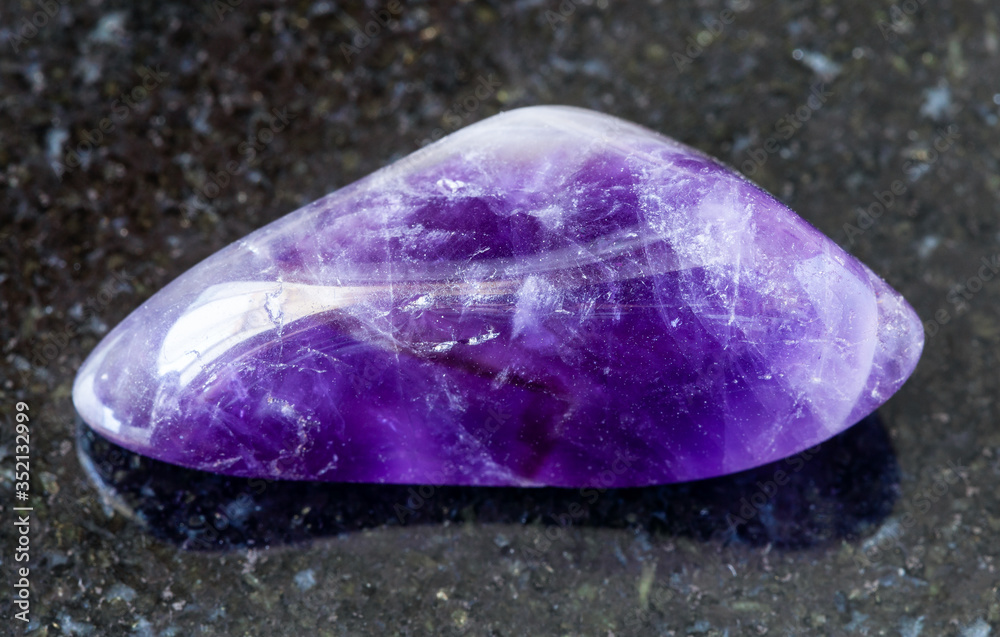 closeup of sample of natural mineral from geological collection ...