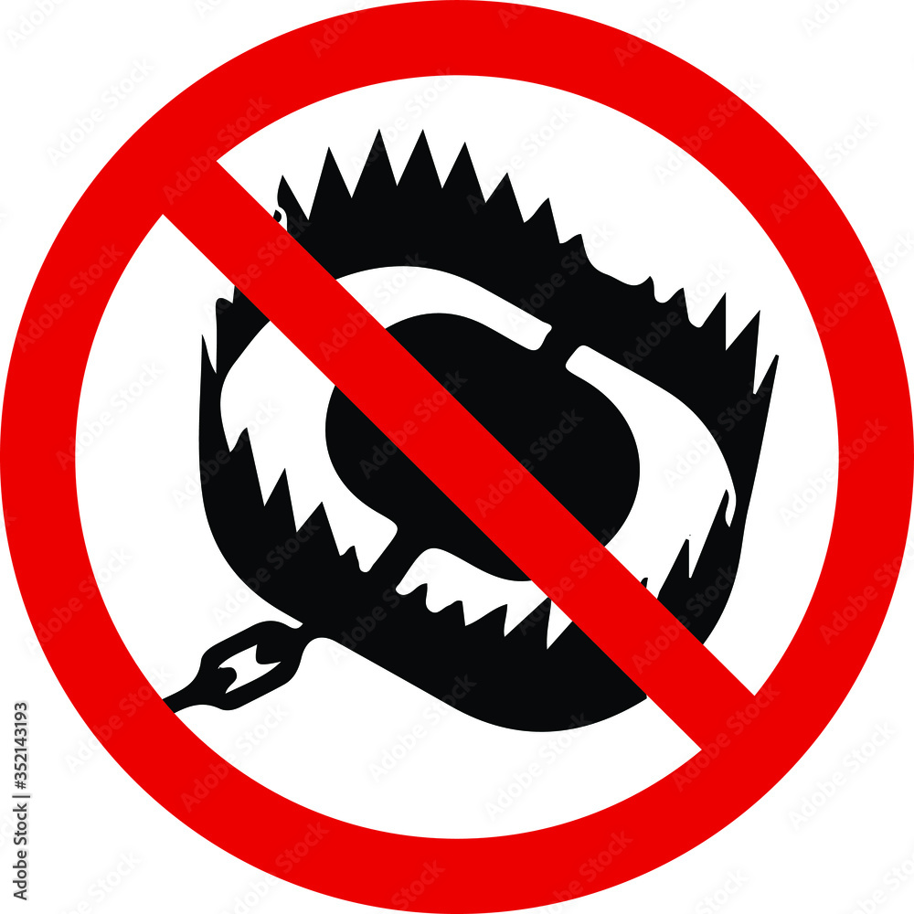No trapping hunting camp sign Stock Vector | Adobe Stock