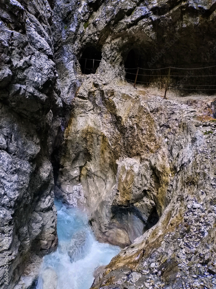 Hoellental gorge at the Zugspitze in Germany Stock Photo | Adobe Stock