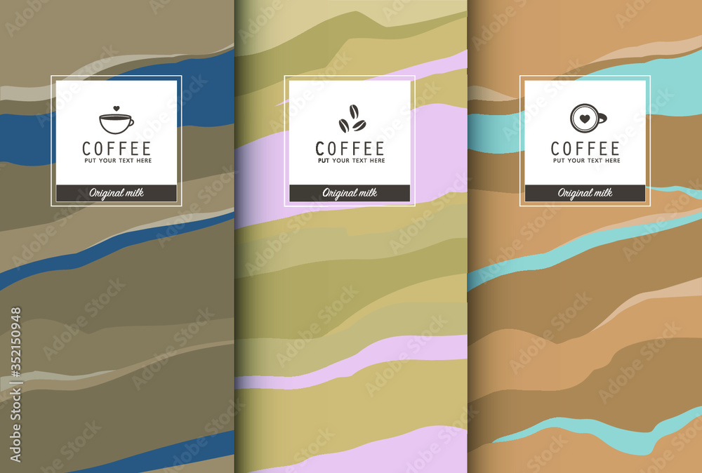 Chocolate bar packaging set. Trendy luxury product branding template ...