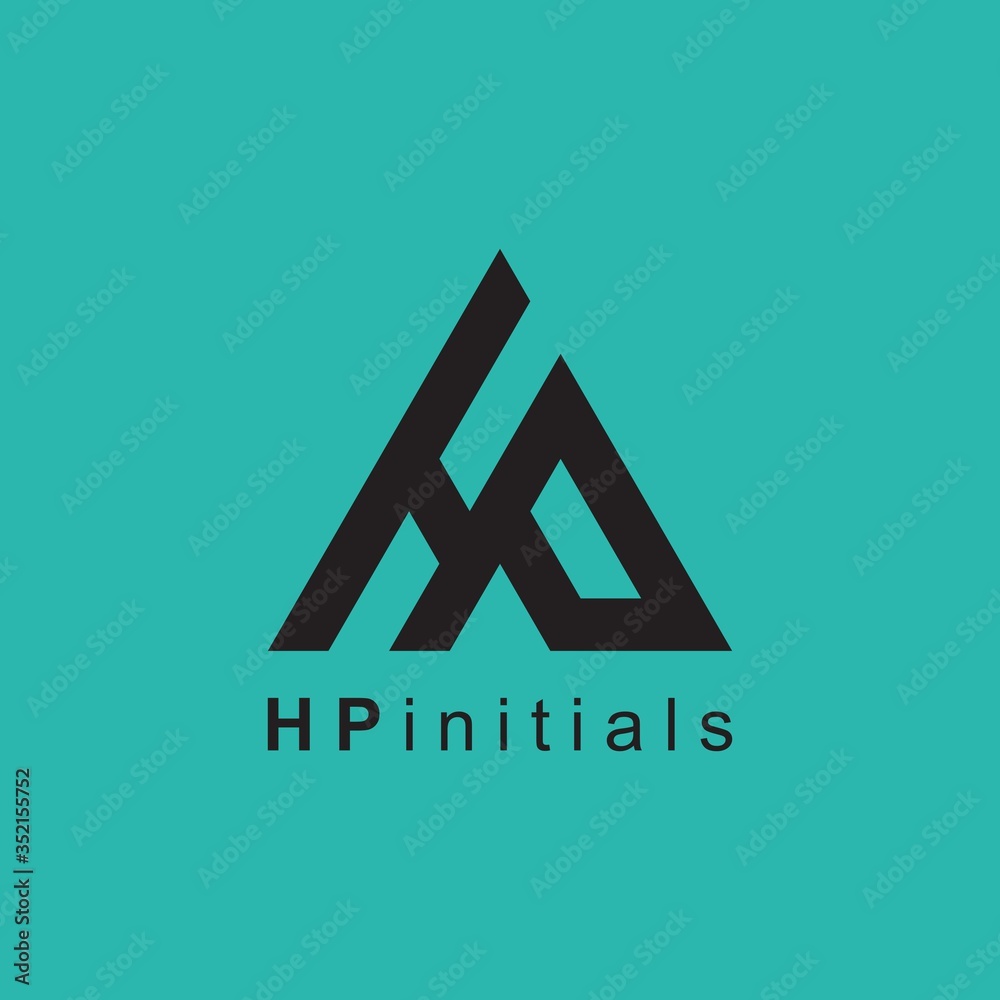 HP Initials Logo Design. Letter Logo Stock Vector | Adobe Stock