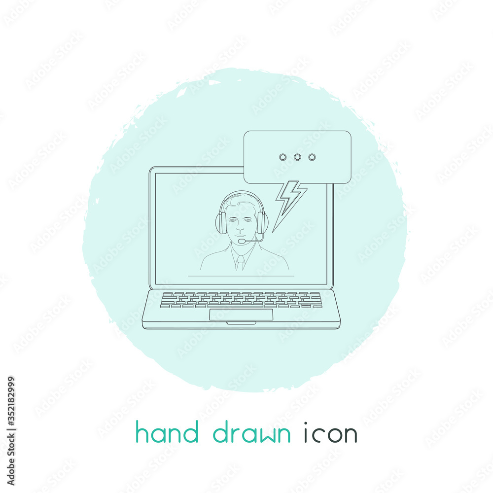 Immediate response icon line element. Vector illustration of immediate ...