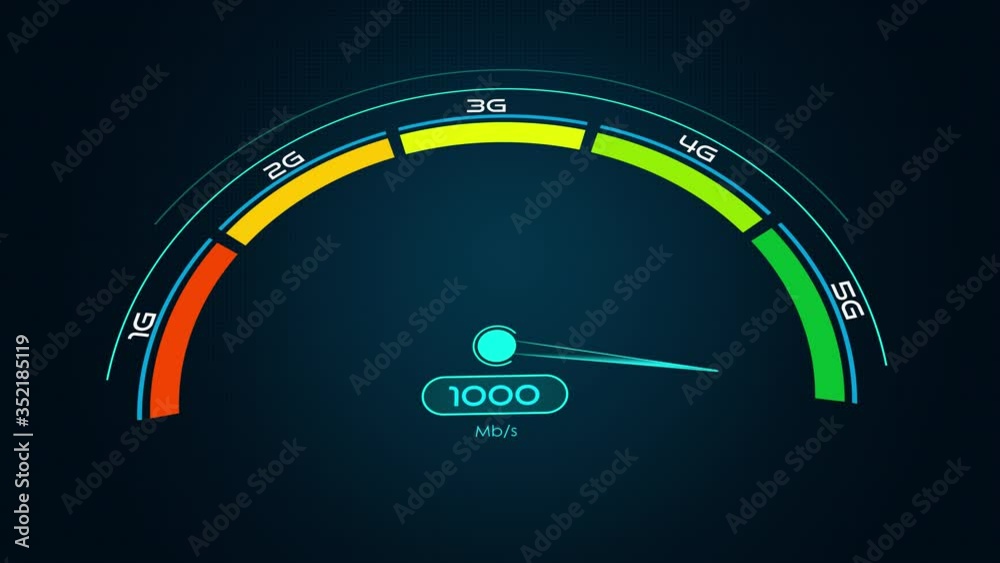 Speedometer Quality Performance of Internet Connection Colorful 4K ...