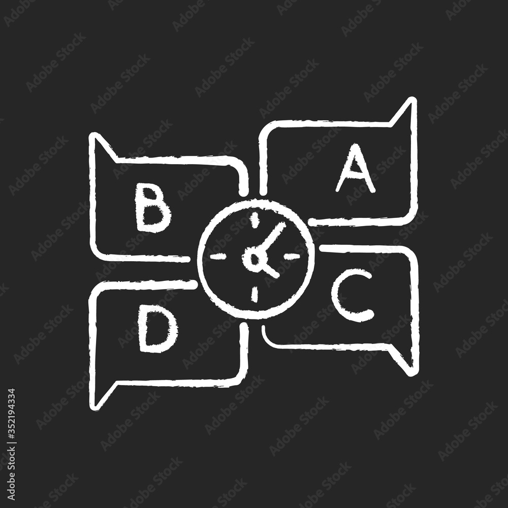 Educational game chalk white icon on black background. Traditional game ...