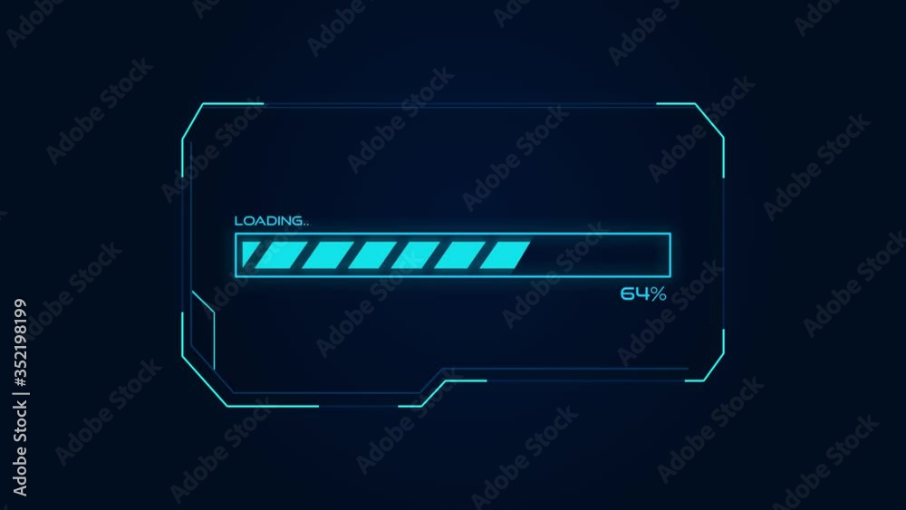 Loading Bar Animation to 100% Background in 4K. Abstract and Latest ...