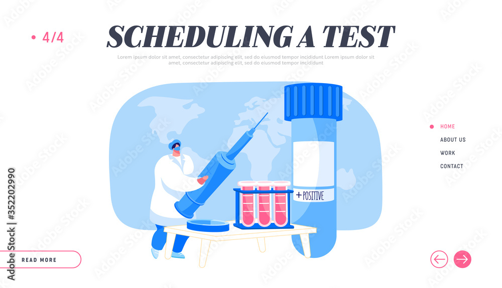 Contagious Disease, Coronavirus Infection Diagnostics Landing Page ...