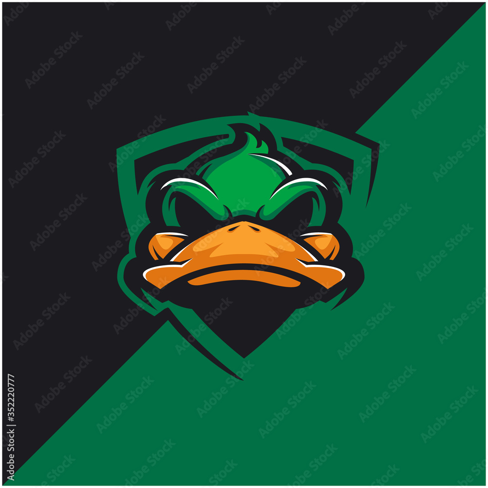 Duck head logo for sport or esport team. Design element for company ...