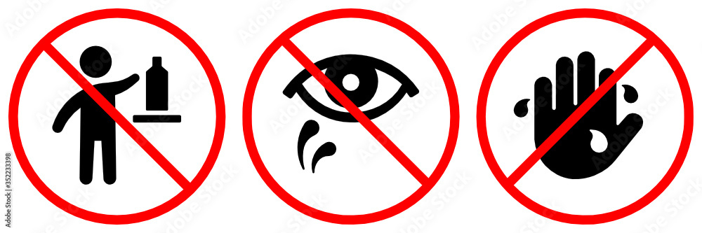 Warning keep out of reach from children, avoid touching the eyes and do ...