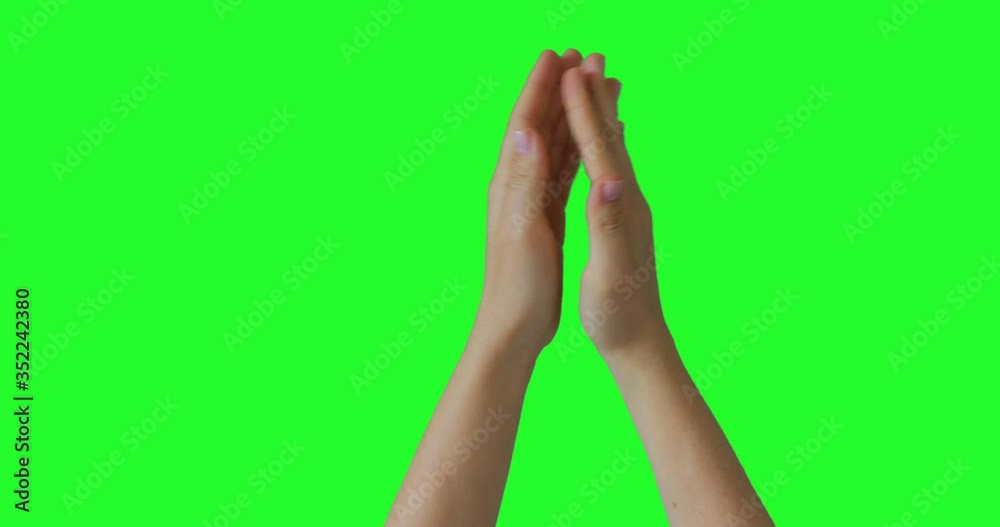 Vidéo Stock Isolated Woman Clapping hands and Showing Applause Sign ...