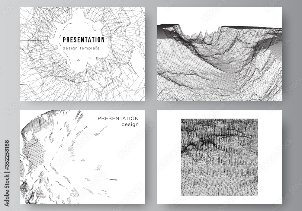 Vector layout of presentation slides design business templates ...