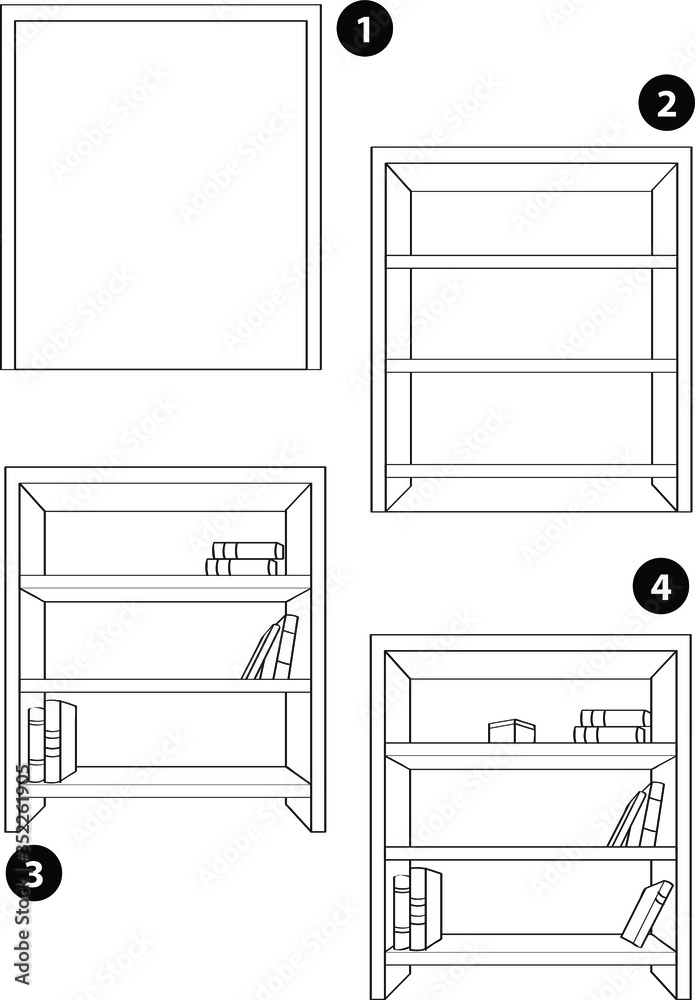Step by step drawing learning techniques, objects set workbook for kids ...
