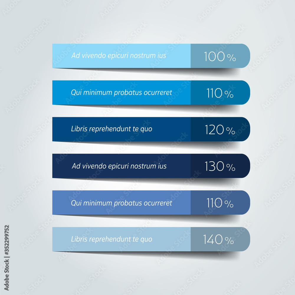 Table, schedule design template with 5 row. Vector banner. Stock Vector ...