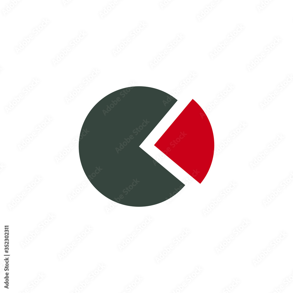 infographics illustration pie chart, Stock vector illustration isolated ...