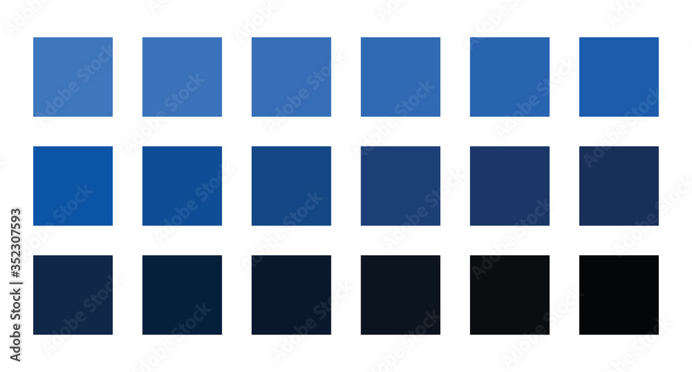 Blue color palette vector illustration Stock Vector | Adobe Stock