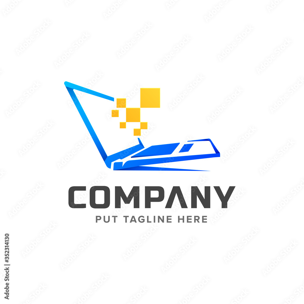 colorful technology computer logo template for company Stock Vector ...