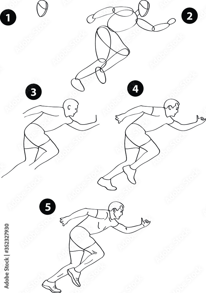 Drawing learn step by step tutorial techniques people occupations set ...