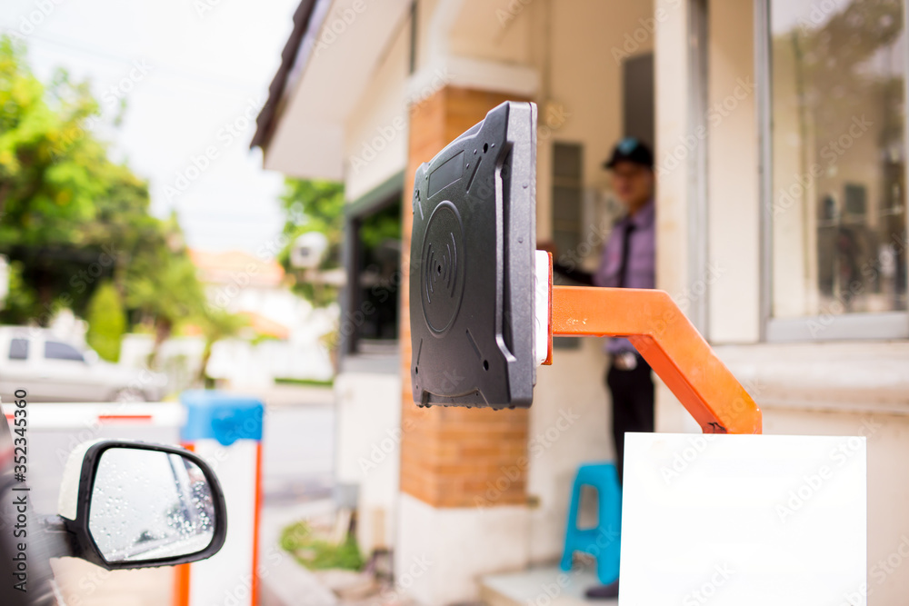 RFID reader of car access control to open the door for safety system ...