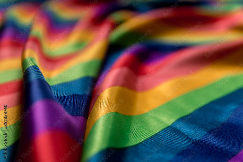 Gay pride flag vivid colors and wavy texture Stock Photo | Adobe Stock