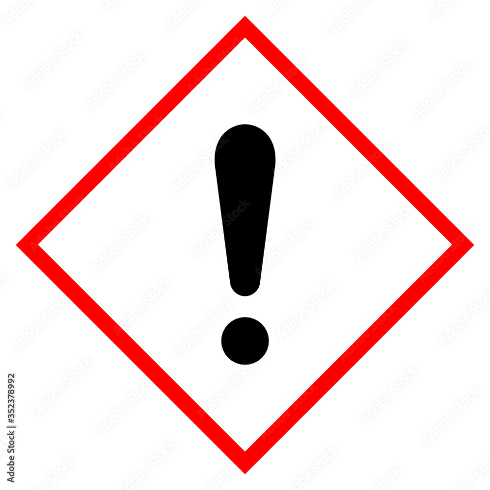 Warning Exclamation mark vector sign isolated on white background Stock ...