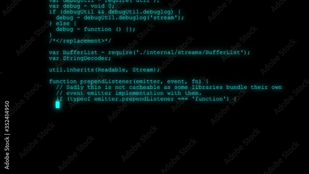 Hacker code running down a computer screen terminal Stock Video | Adobe ...