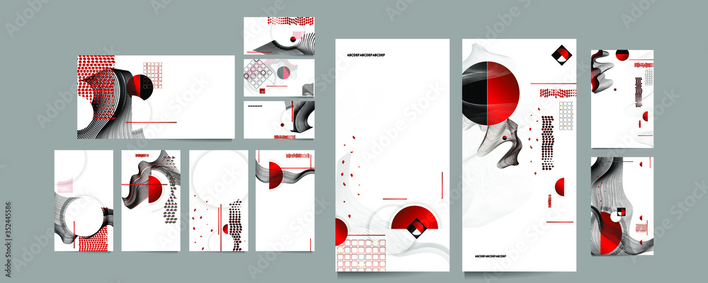 White background, black and red color elements poster design Japanese ...