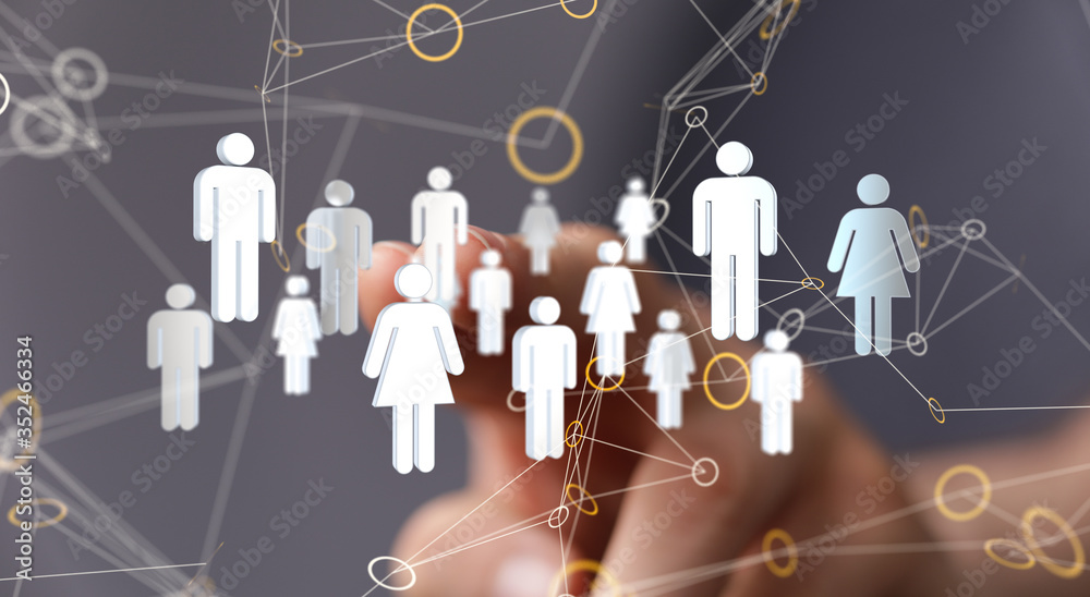 communication network digital group connect Stock Photo | Adobe Stock