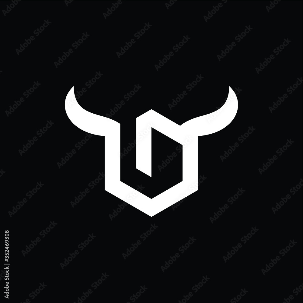 Bull Logo letter B Symbol Template Design Vector, Emblem, Design ...