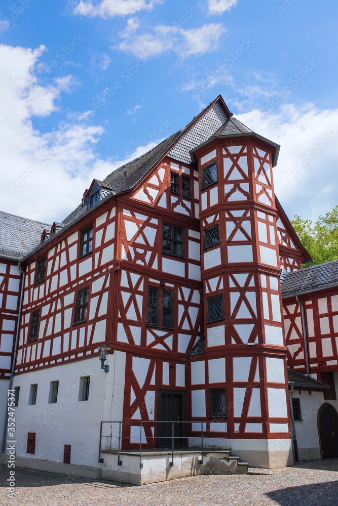 Alte historische Fachwerkhäuser in der Altstadt von Bad Camberg ...