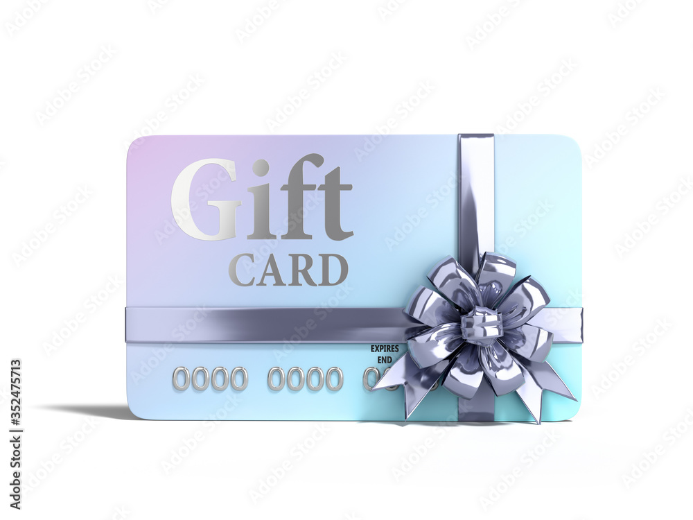 VIP gift card with bow 3d render on a white background Stock ...