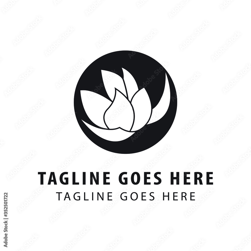 magnolia symbol icon. beautiful logo vector of magnolia flower design ...