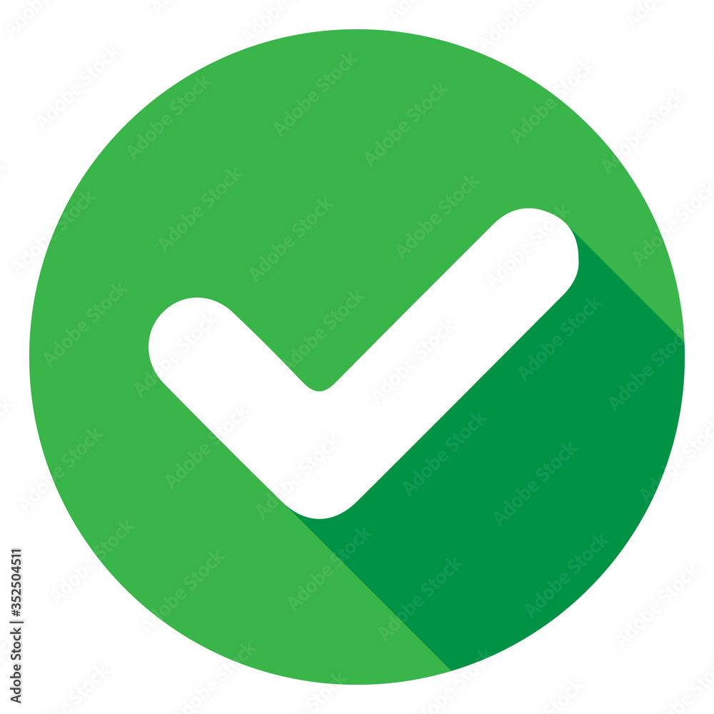 Accept icon, vector illustration. Flat design style Stock Vector ...