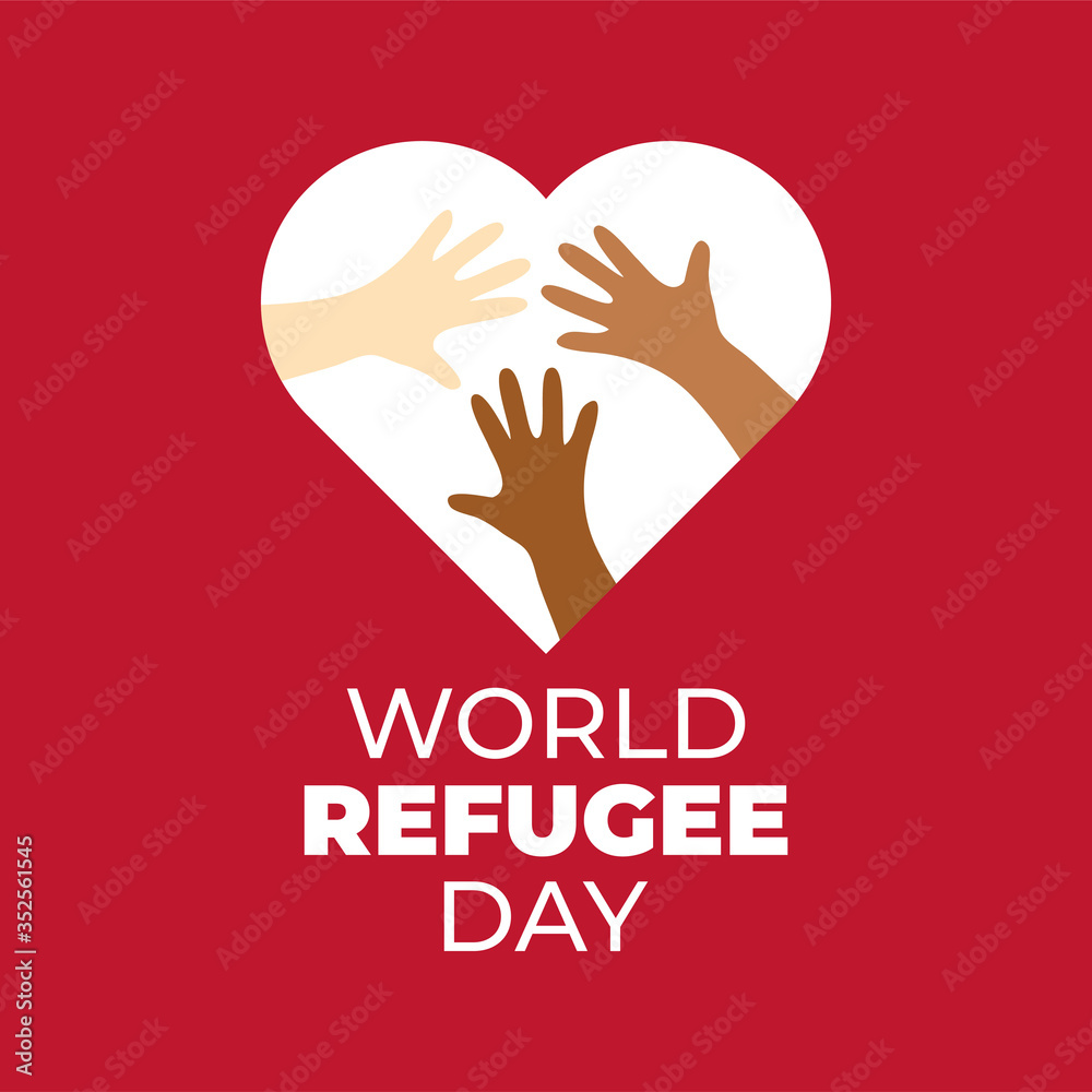 World refugee day campaign poster. Refugee awareness poster template ...