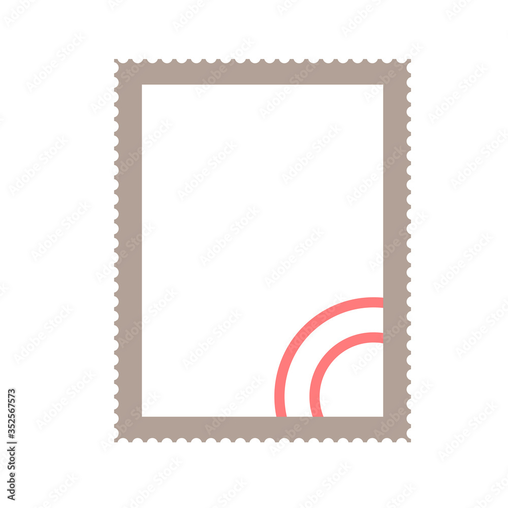 Postage stamp template. Blank rectangle and square postage stamp. stock ...