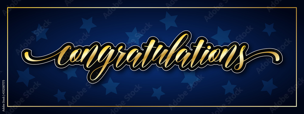 Congratulations lettering vector for greeting cards, poster design ...