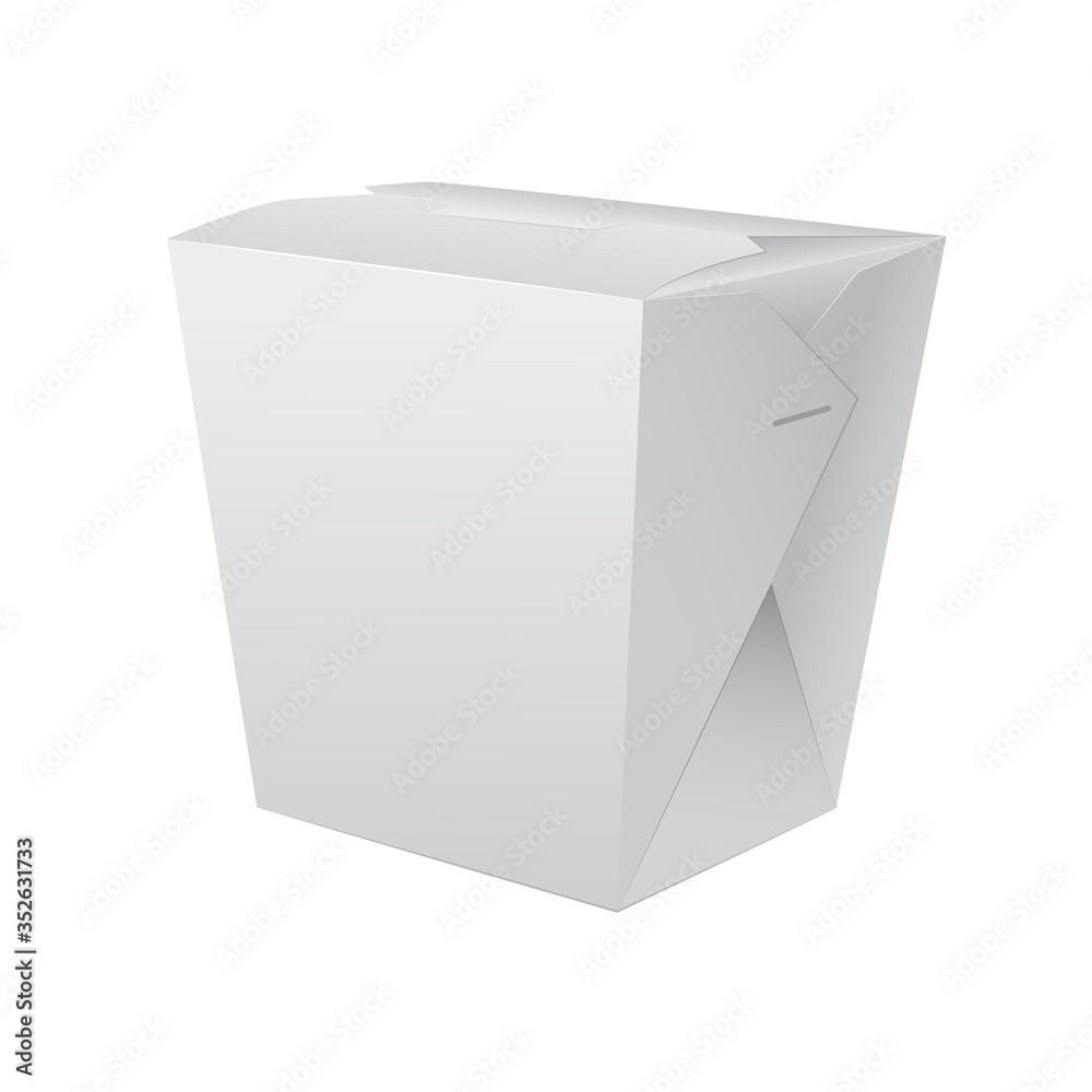 Vector illustration of the chinese box isolated on white background ...