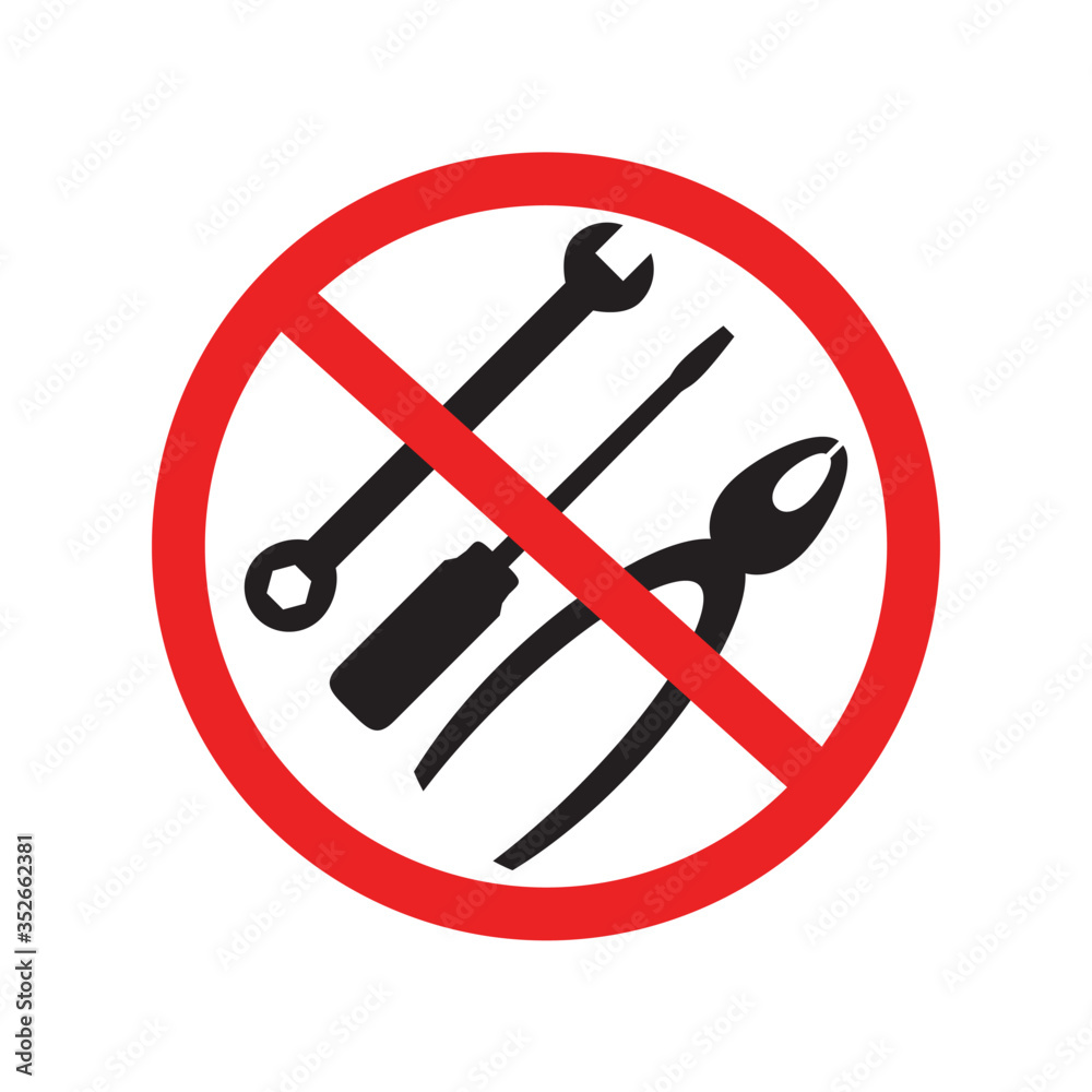 Black no tool needed, no need to install by tools icon with red stop ...