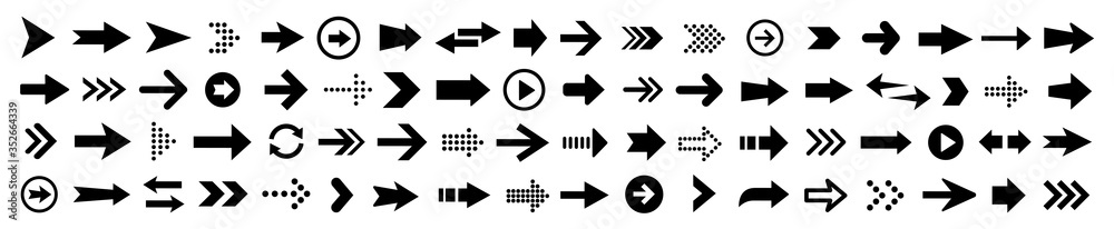 Arrows set. Arrow icon collection. Set different arrows or web design ...
