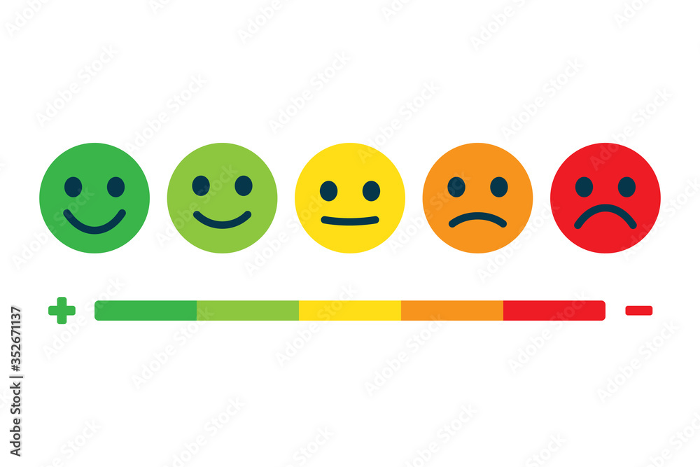 Rating feedback scale. Emotion rating feedback opinion positive or ...