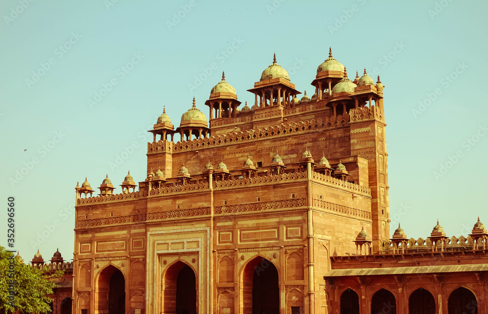 entrance gate to buland darwaza or high gate of agra, uttar pradesh ...