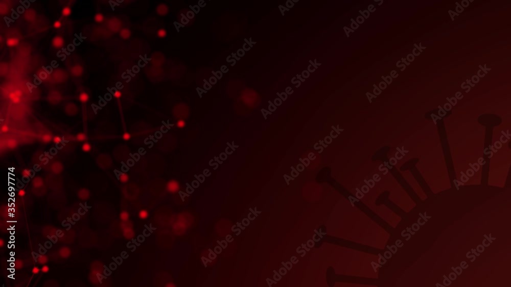 Virus, background. An outbreak of COVID-19, a dangerous viral strain. A ...