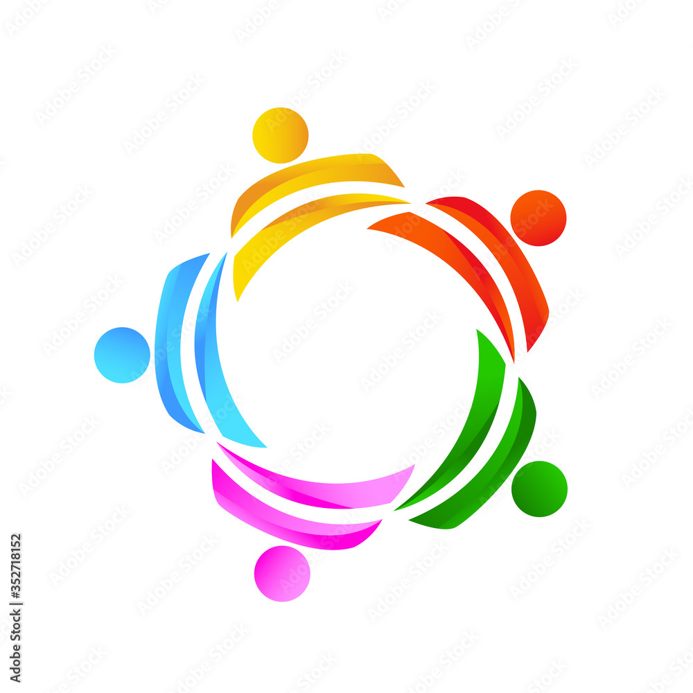 Community design inspiration vector template, Social relationship and ...