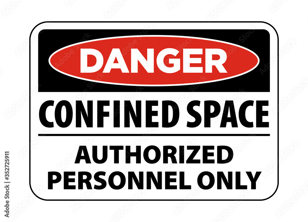 Wet Floor Signs Commercial ANSI Danger Safety Sign: Confined Space ...