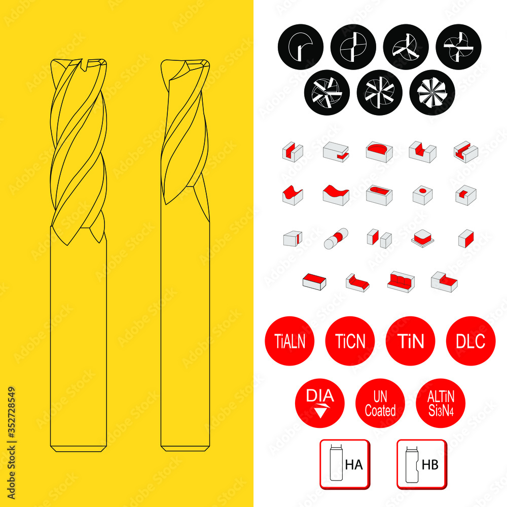Drawing of solid carbide end mill for cnc machine. solid carbide end ...