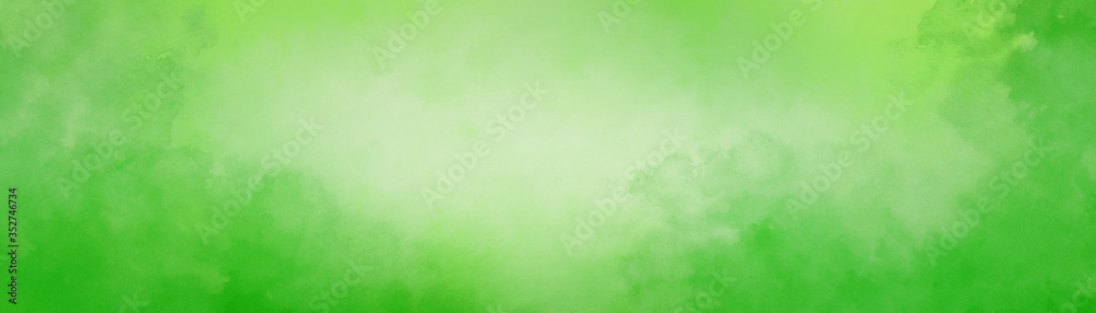 lime green watercolor background with texture and abstract white center ...