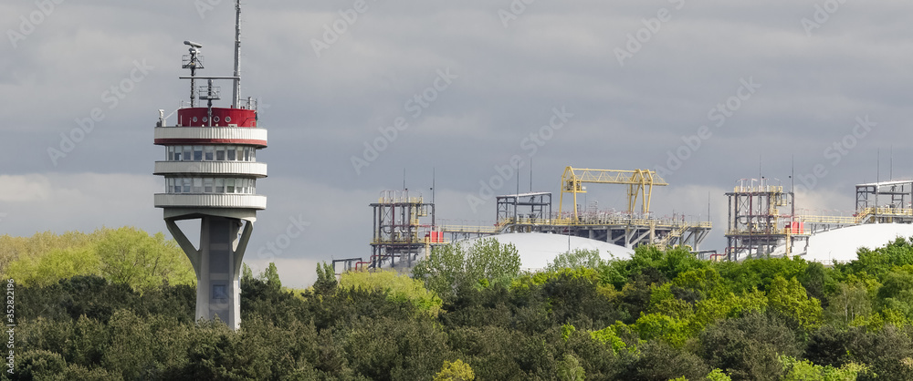 MARINE TRAFFIC CONTROL TOWER - The building on the sea coast Stock ...