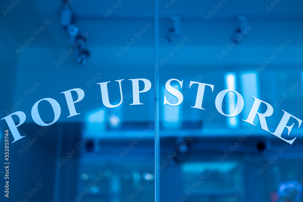 Pop up store entrance glass door. Stock Photo | Adobe Stock