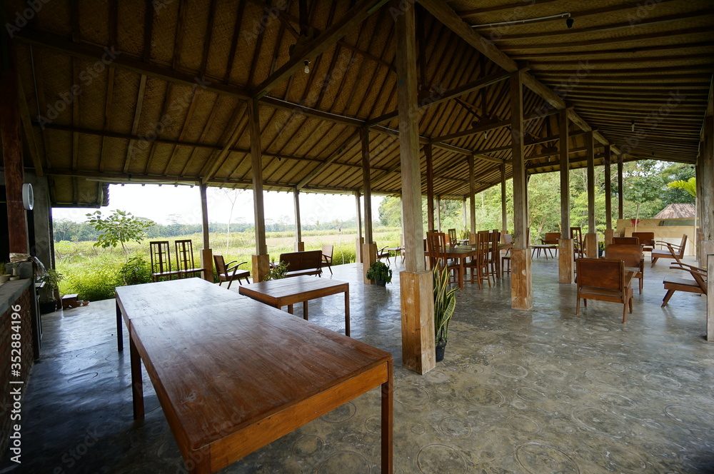 joglo traditional Javanese house in Karanganyar village, Borobudur ...