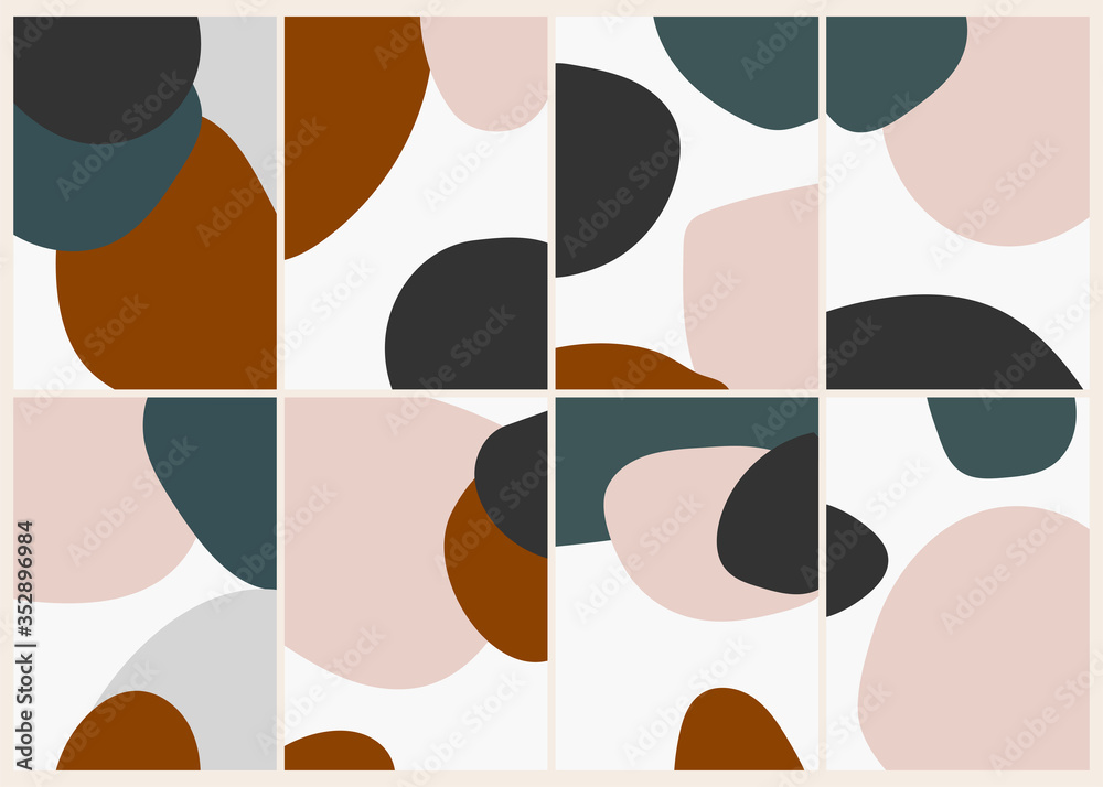 Abstract minimalist poster backgrounds. Vector art illustration. Stock ...