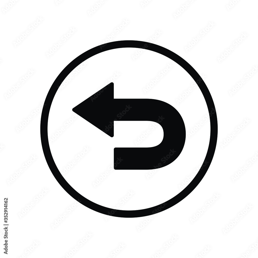 Black round update sale data icon, simple cycle commercial update flat ...