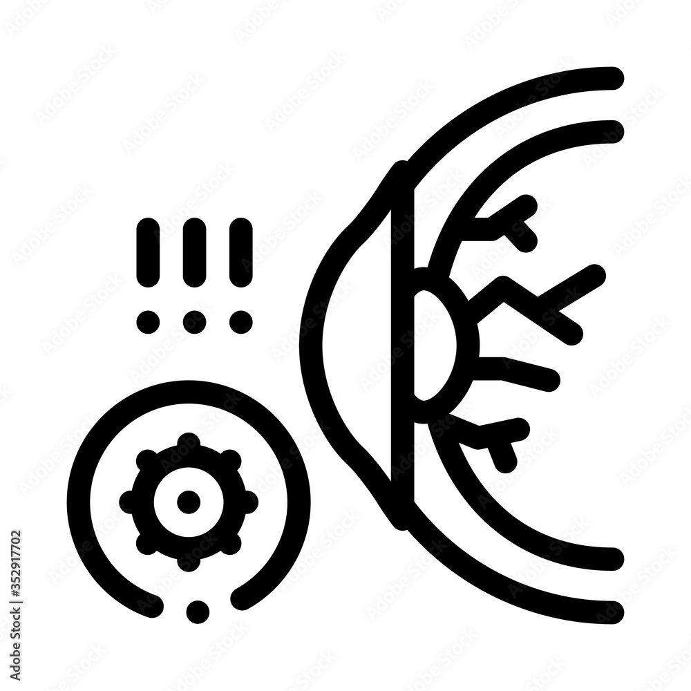 visual impairment icon vector. visual impairment sign. isolated contour ...